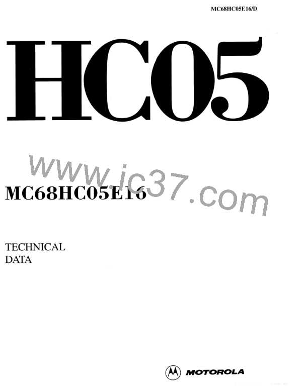 MC68HC05E16FU (MOTOROLA) PDF技术资料下载 MC68HC05E16FU 供应信息 IC Datasheet 数据表 ...