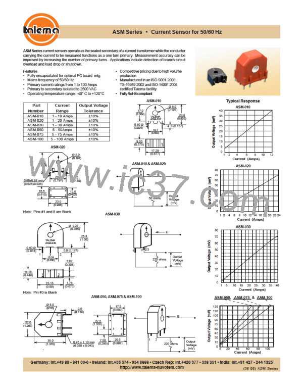 ASM-010 (NUVOTEM TALEMA) PDF技术资料下载 ASM-010 供应信息 IC Datasheet 数据表 (1/1 页)-芯三七