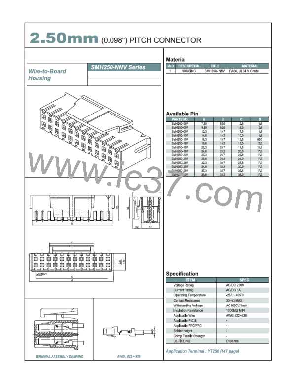 SMH250-16V (YEONHO) PDF技术资料下载 SMH250-16V 供应信息 IC Datasheet 数据表 (1/1 页)-芯三七