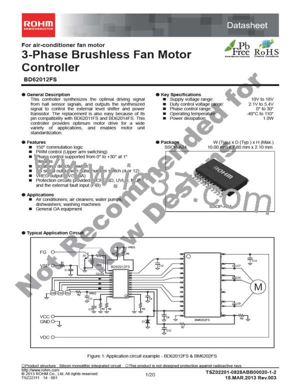 BD62012FS-E2 (ROHM) PDF技术资料下载 BD62012FS-E2 供应信息 IC Datasheet 数据表 (7/23 ...
