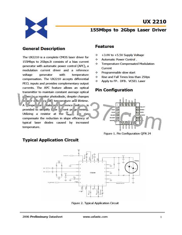 UX2210 (ETC) PDF技术资料下载 UX2210 供应信息 IC Datasheet 数据表 (2/5 页)-芯三七