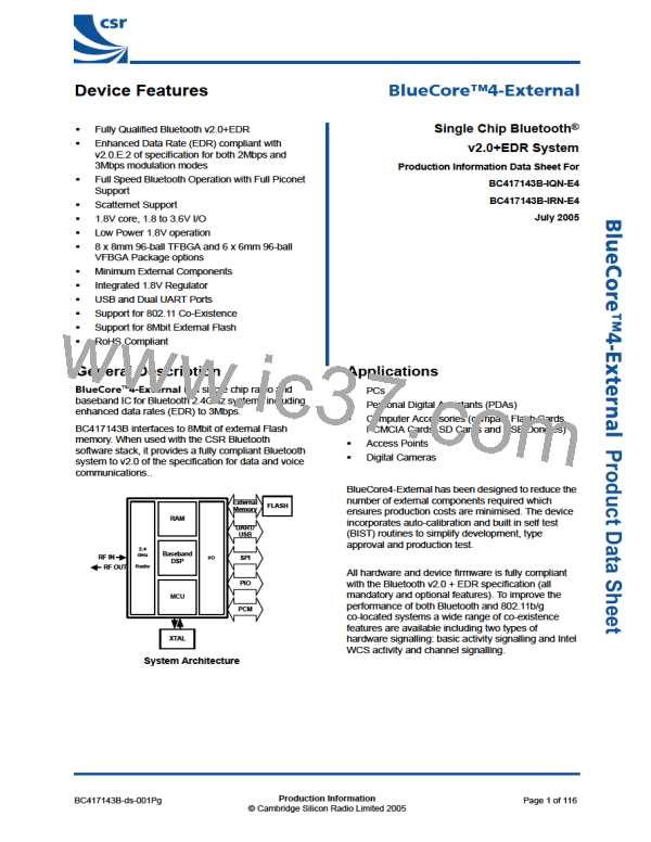 BC417 (CAMBION) PDF技术资料下载 BC417 供应信息 IC Datasheet 数据表 (1/116 页)-芯三七